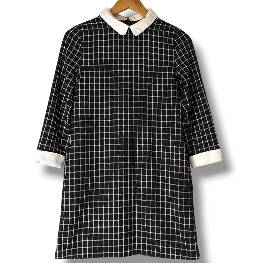 Ray Beams 80s Check Plaid Wednesday Addams Goth Offic… - Gem